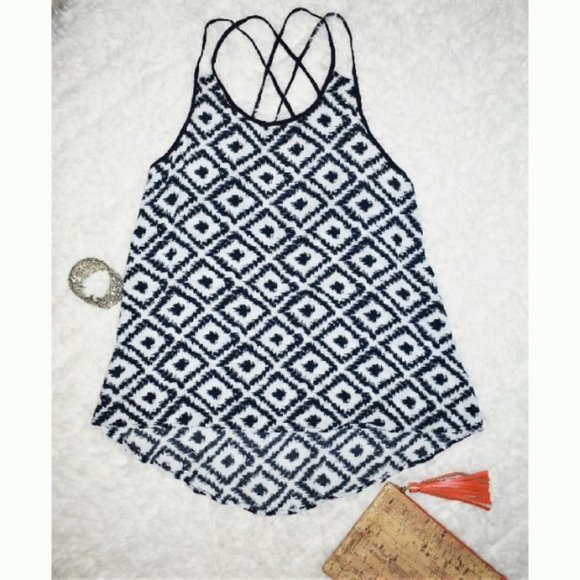Papermoon | Tops | Papermoon Stitch Fix Indigo Ikat Inspired Blue ...